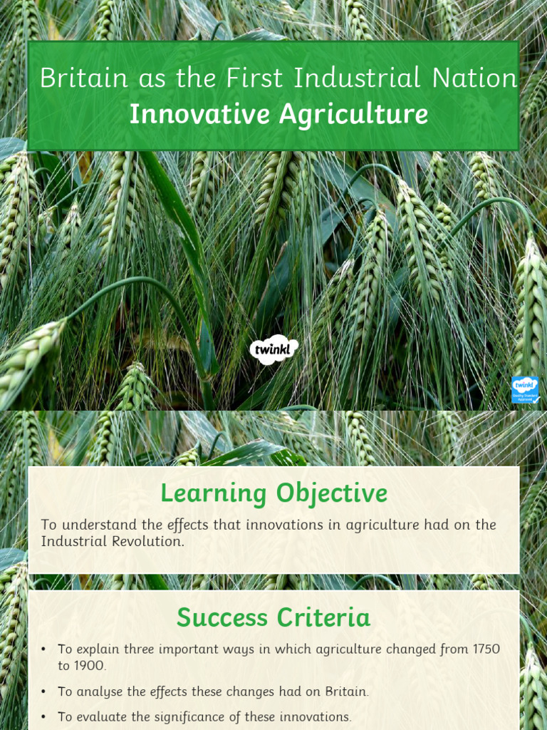 4h21.3e - Industrial Revolution 01 - Innovative Agriculture - Lesson ...