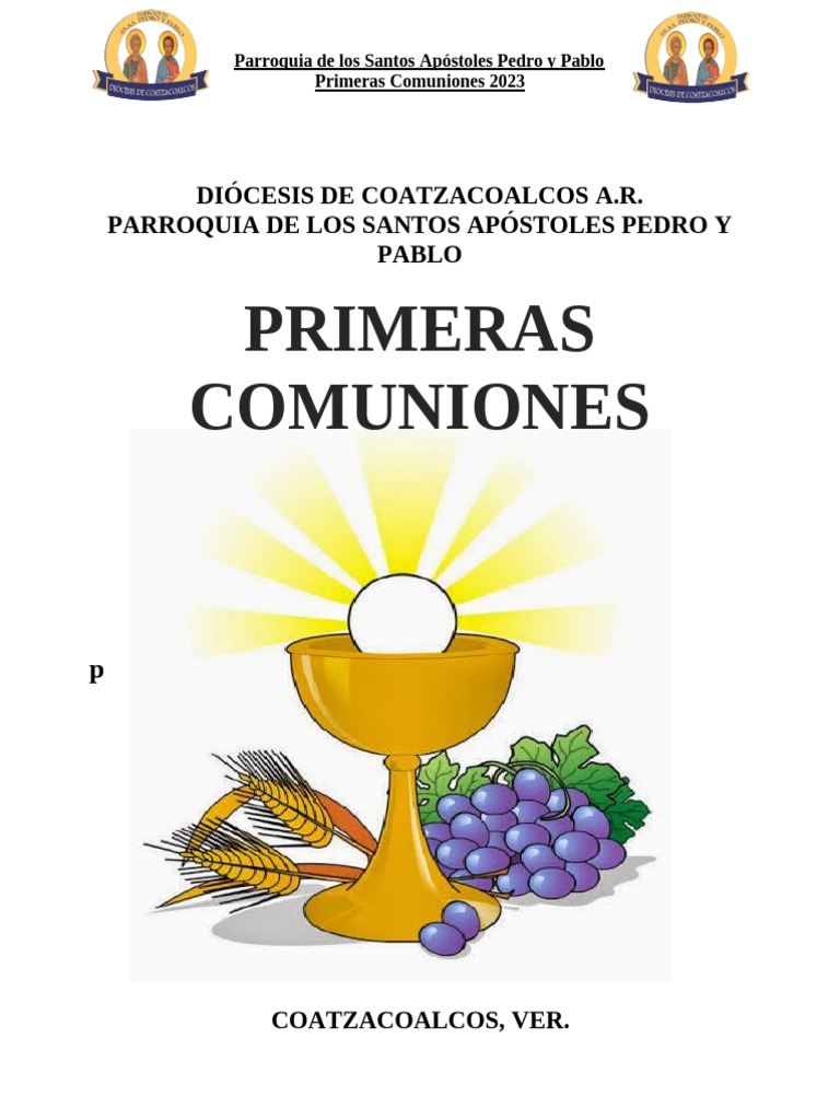 Primeras Comuniones - 2023 | PDF | eucaristía | Cristo (título)