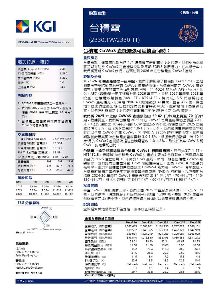 Kgi TSMC | PDF