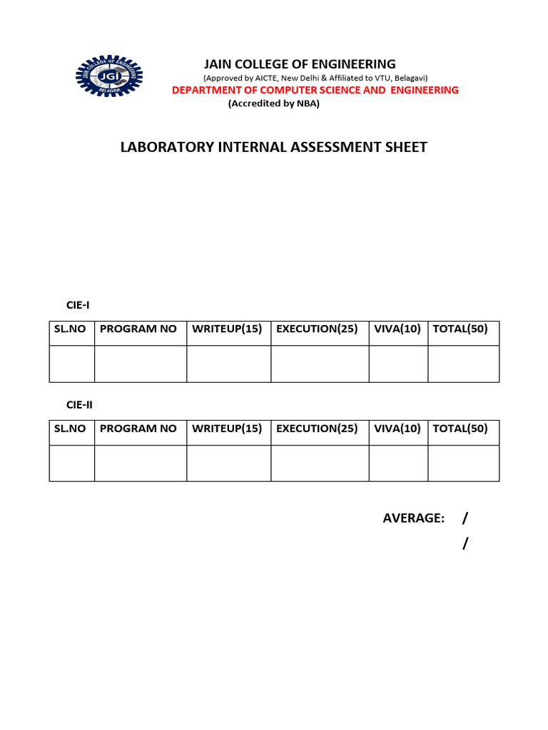 Ada Lab Cie Front Sheet | PDF