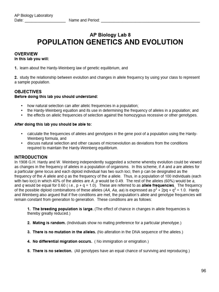 Population Genetics Evolution | PDF | Dominance (Genetics) | Zygosity