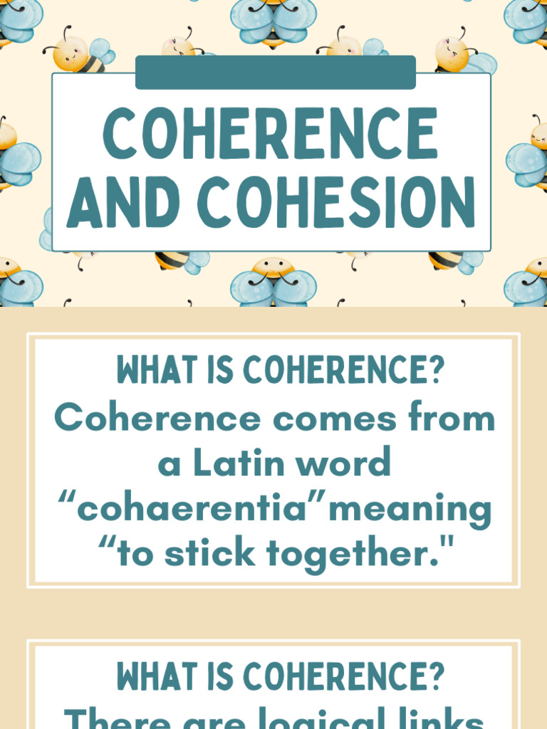 Coherence and Cohesion in Writing | PDF