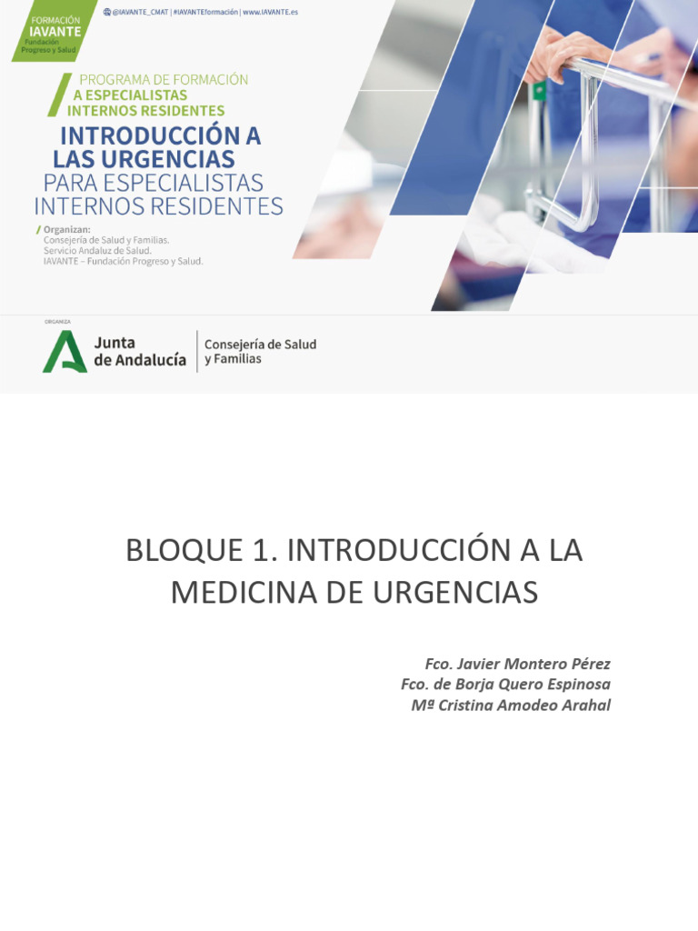 Bloque1 - La Medicina de Urgencias | PDF | Educación médica | Programas sociales