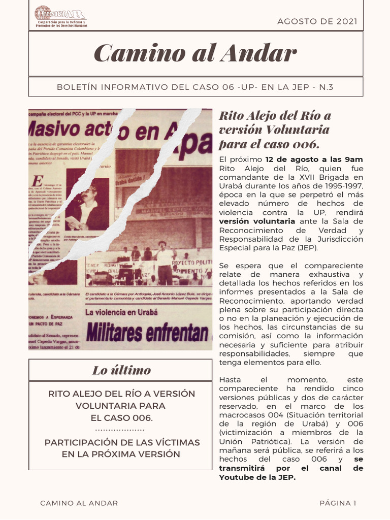 Boletines JEP 3 1 | PDF | Victimologia