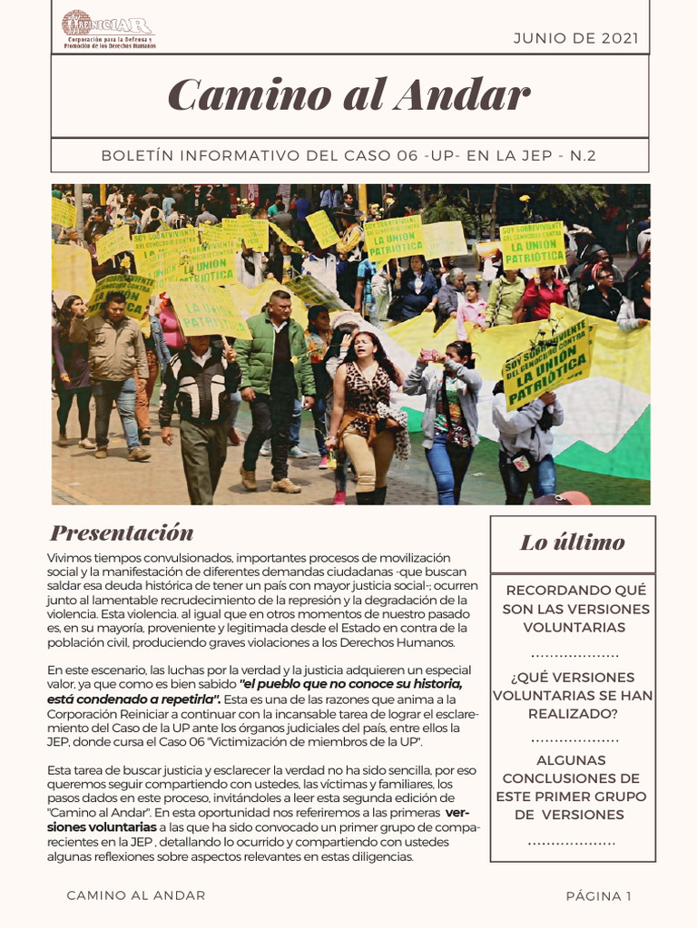 Boletines JEP 2 | PDF | Victimologia