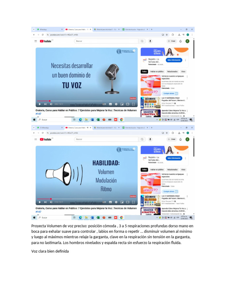 Proyecta Volumen de Voz Preciso | PDF