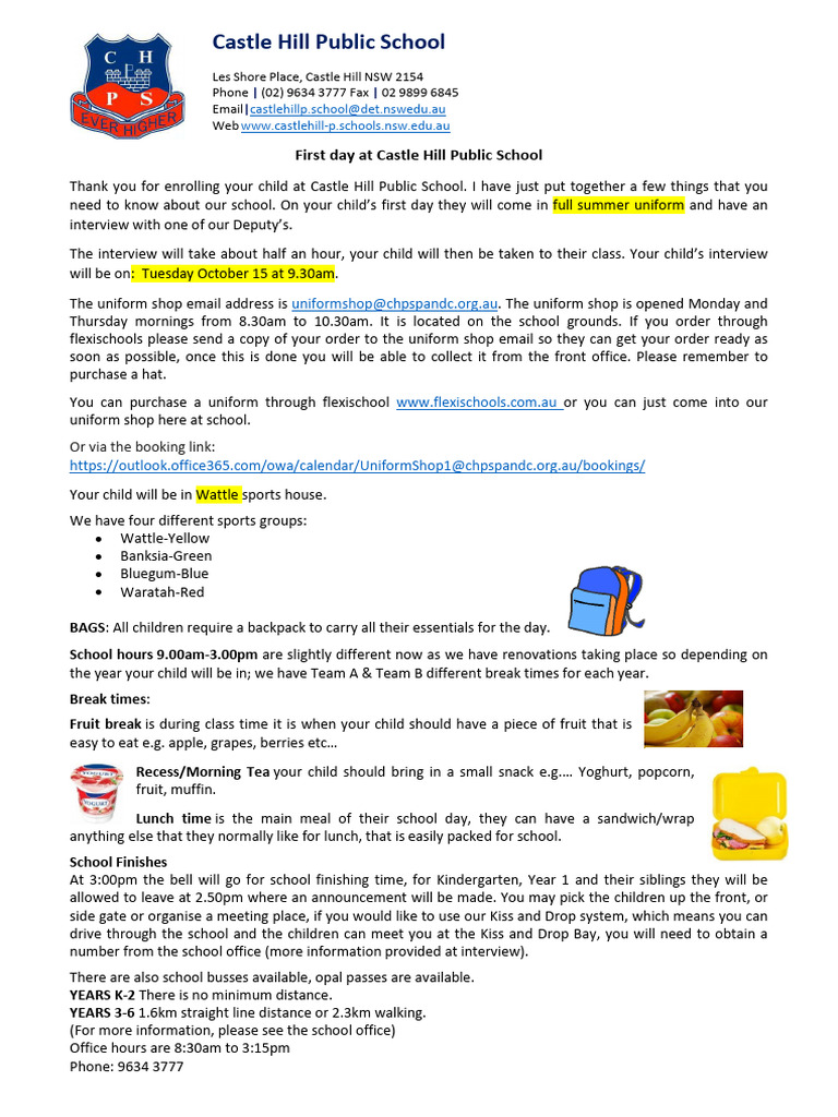Castle Hill Public School | PDF | Meal | Cuisine
