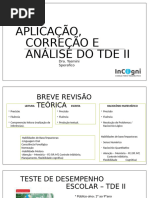 Aplicação e Correção do TDE II | PDF | Fluência | Cognição