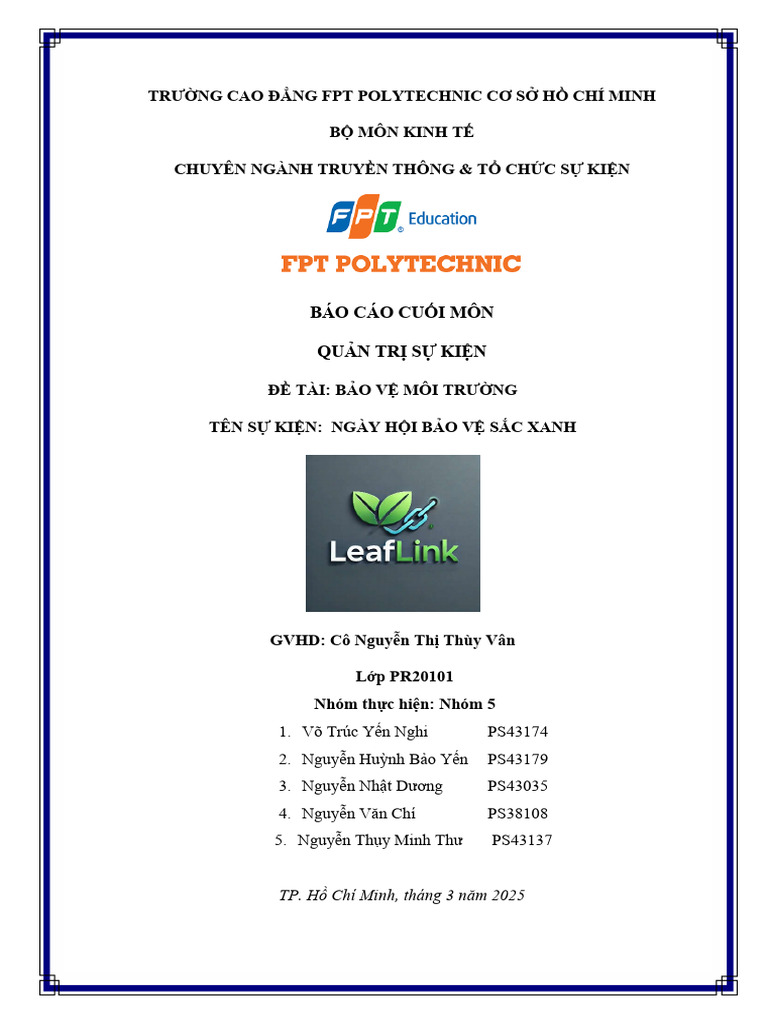 ASM - QUẢN TRỊ SỰ KIỆN - NHÓM 5 | PDF