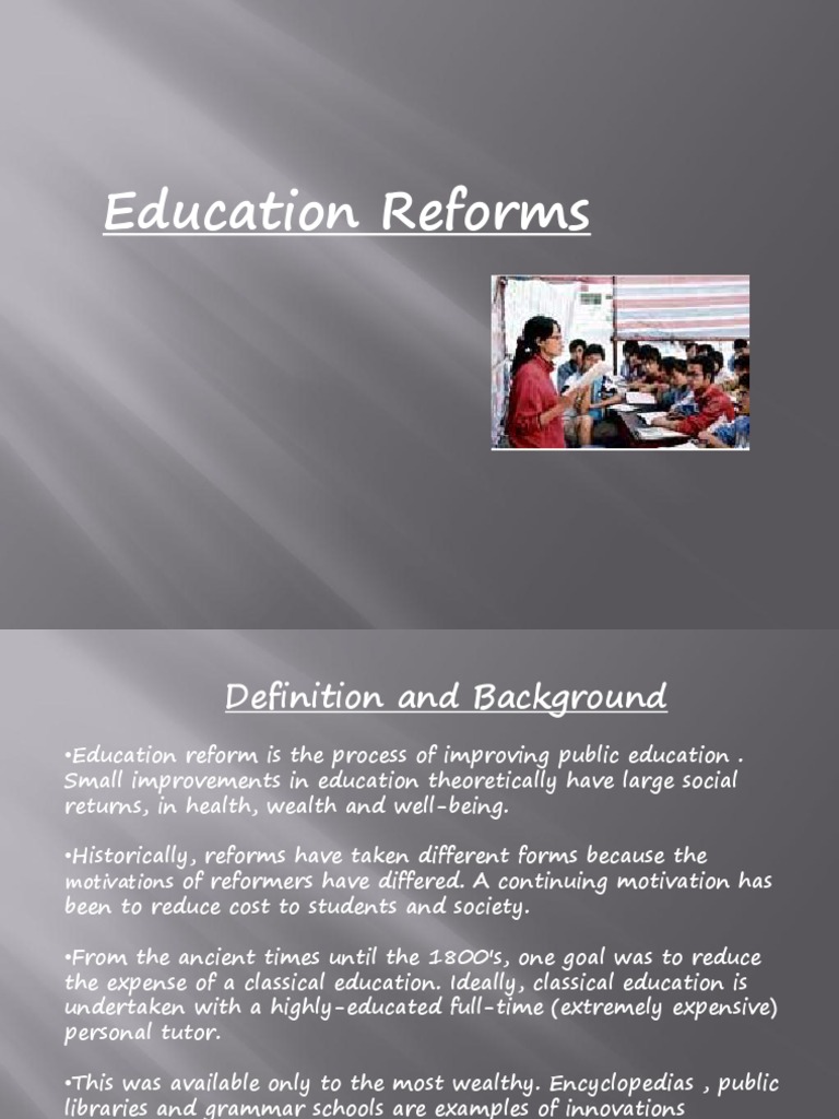 Educational Reforms | PDF | Education Reform | Quality Of Life