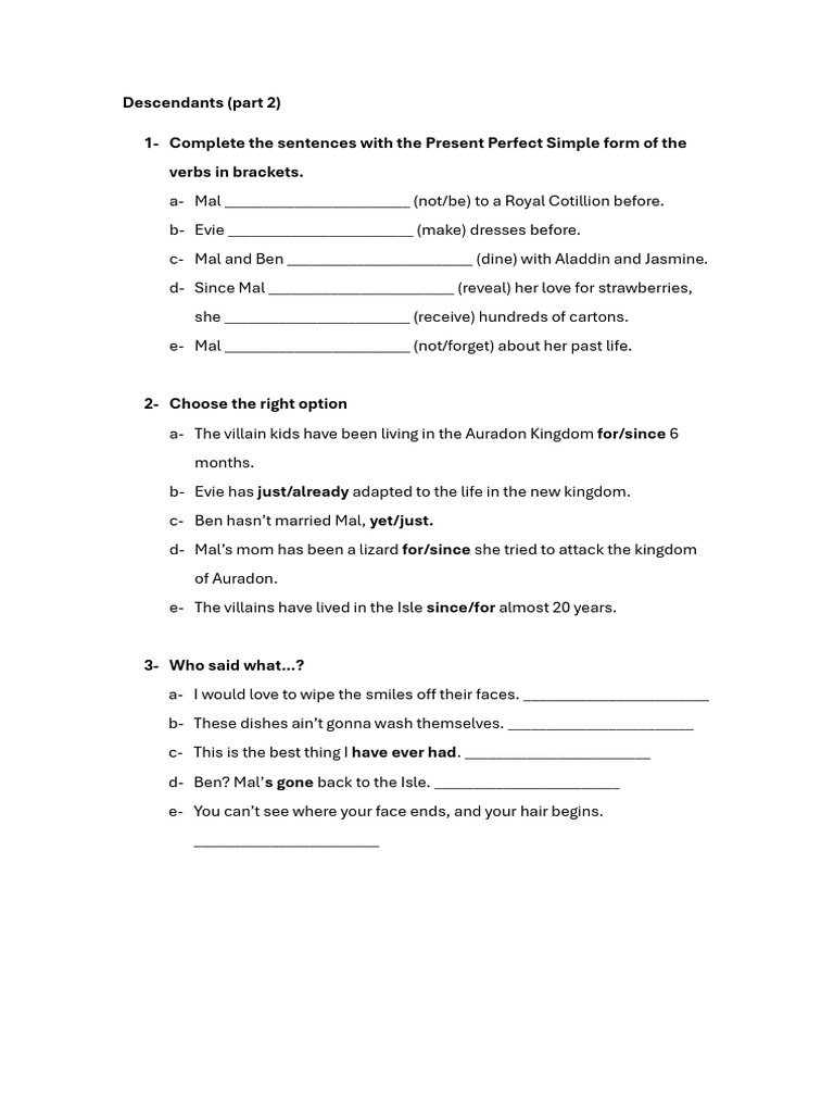 Descendants Part 2 | PDF