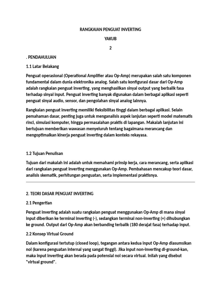 Rangkaian Penguat Inverting 11 | PDF