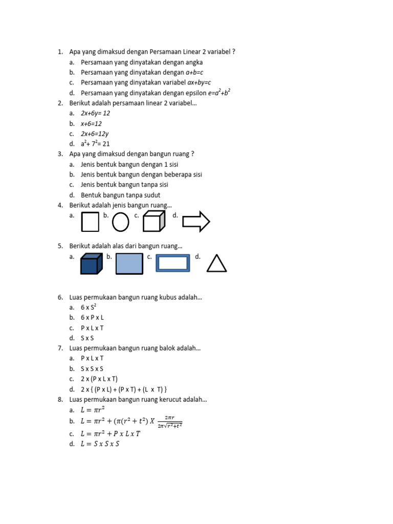 Soal Ujian Kelas IX | PDF