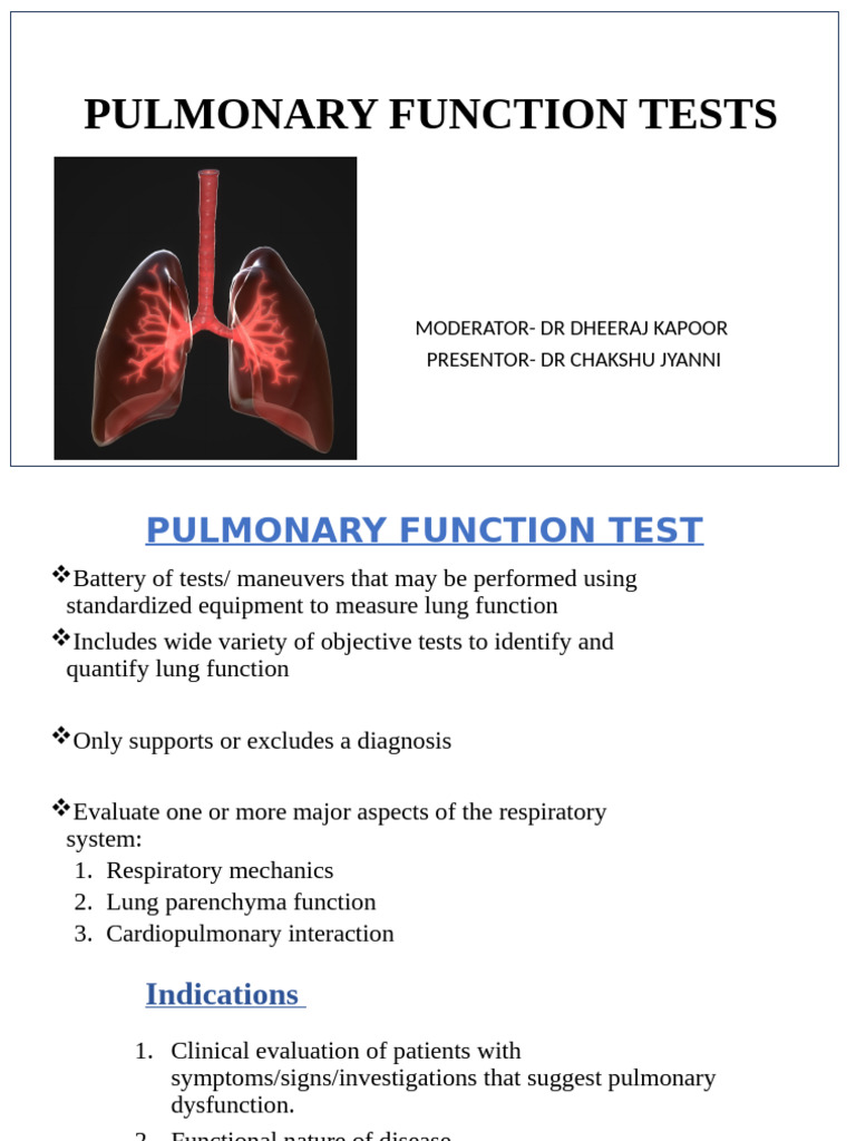 pulmonary function test | PDF | Chronic Obstructive Pulmonary Disease ...