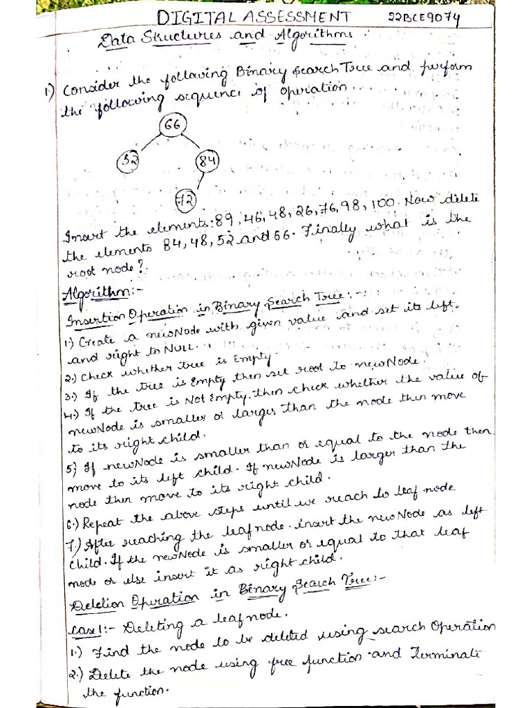 22bce9074 Dsa Assignment | PDF