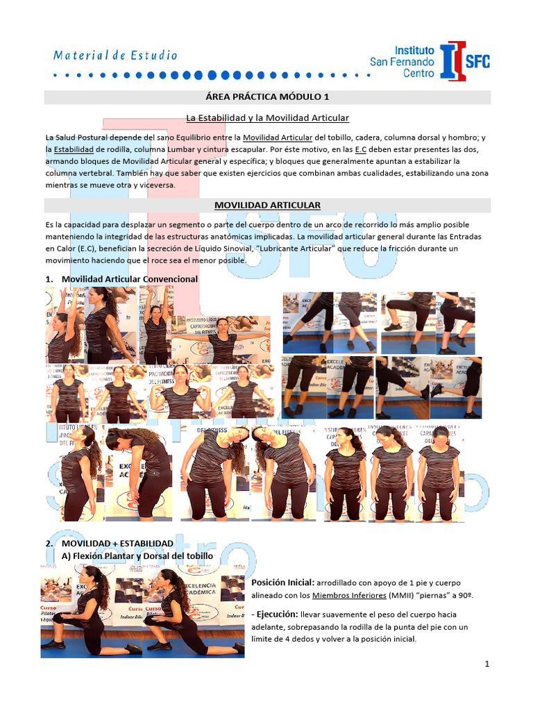 EP Modulo 1 PRACTICO Apunte | PDF | La columna vertebral | Articulación