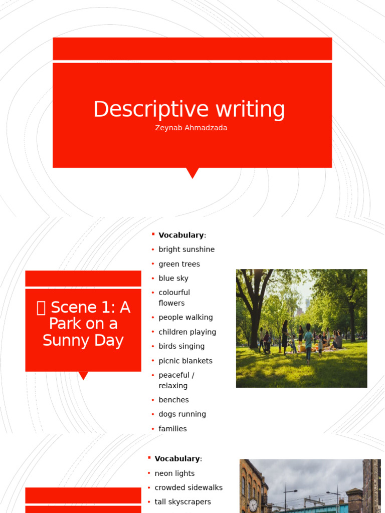 Descriptive Writing | PDF