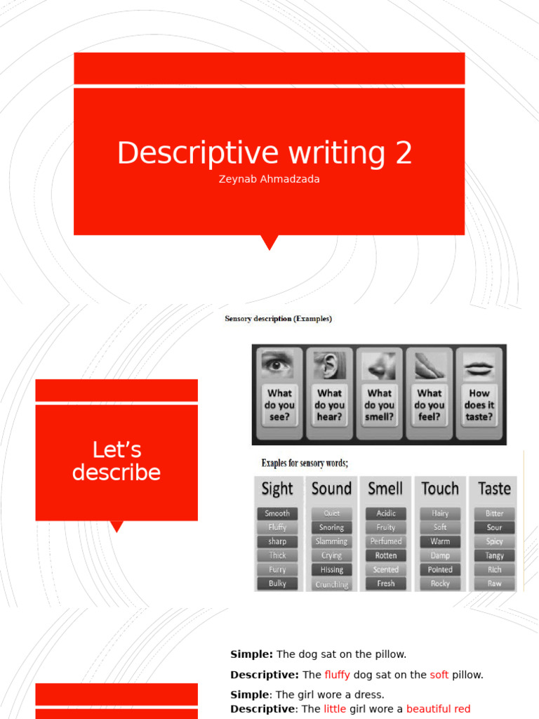 Descriptive Writing 2 | PDF