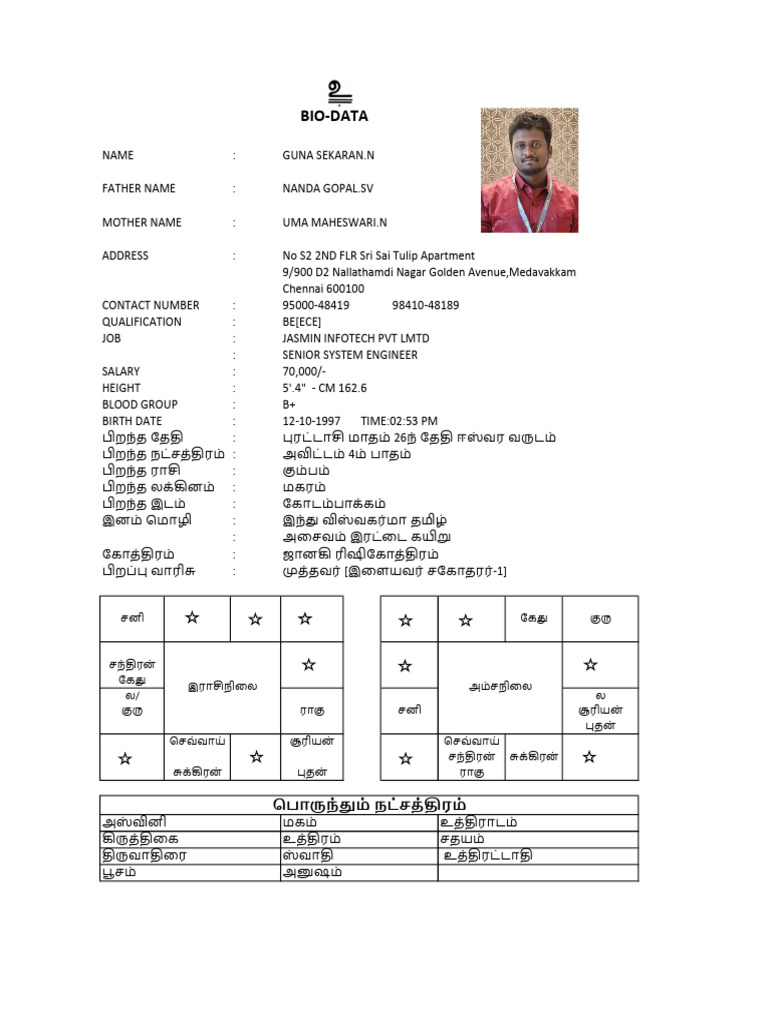 Bio Data | PDF