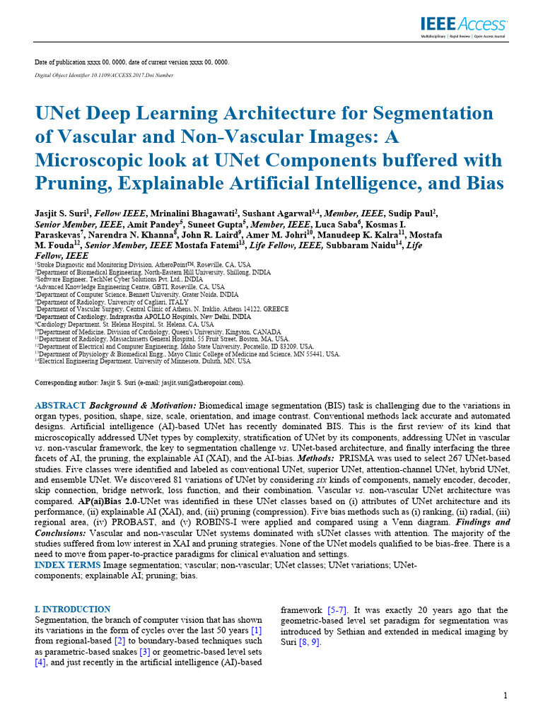 UNet Deep Learning Architecture for Segmentation o | PDF | Image Segmentation | Artificial ...