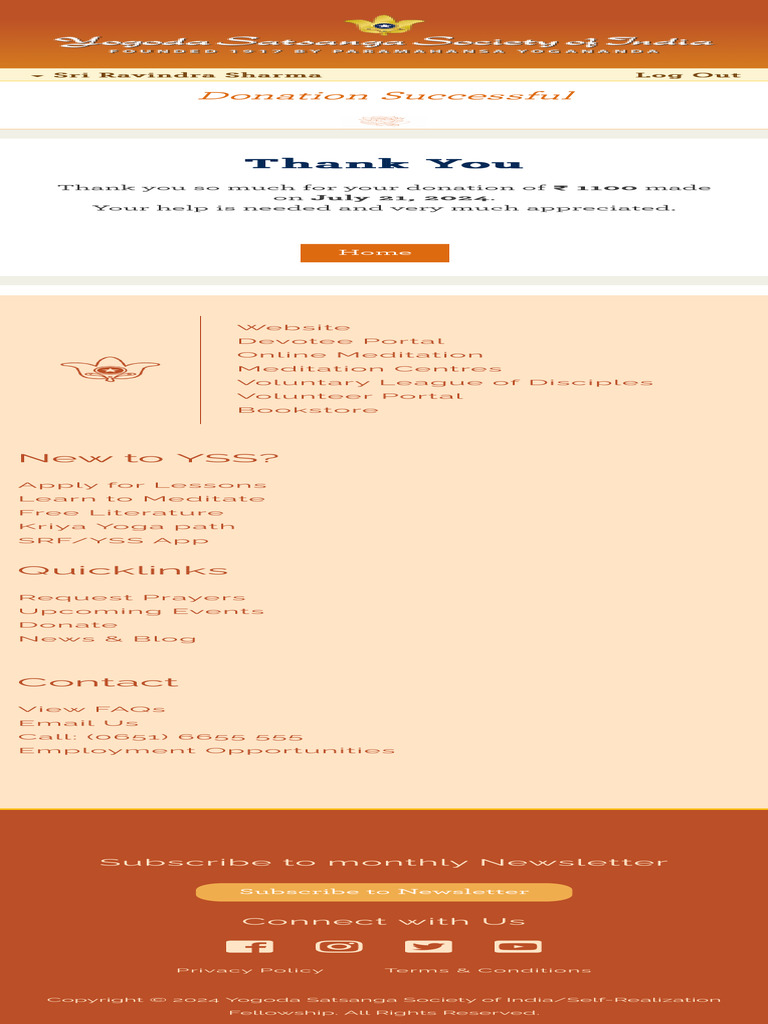 Paramahansa Yogananda Devotees YSS | PDF