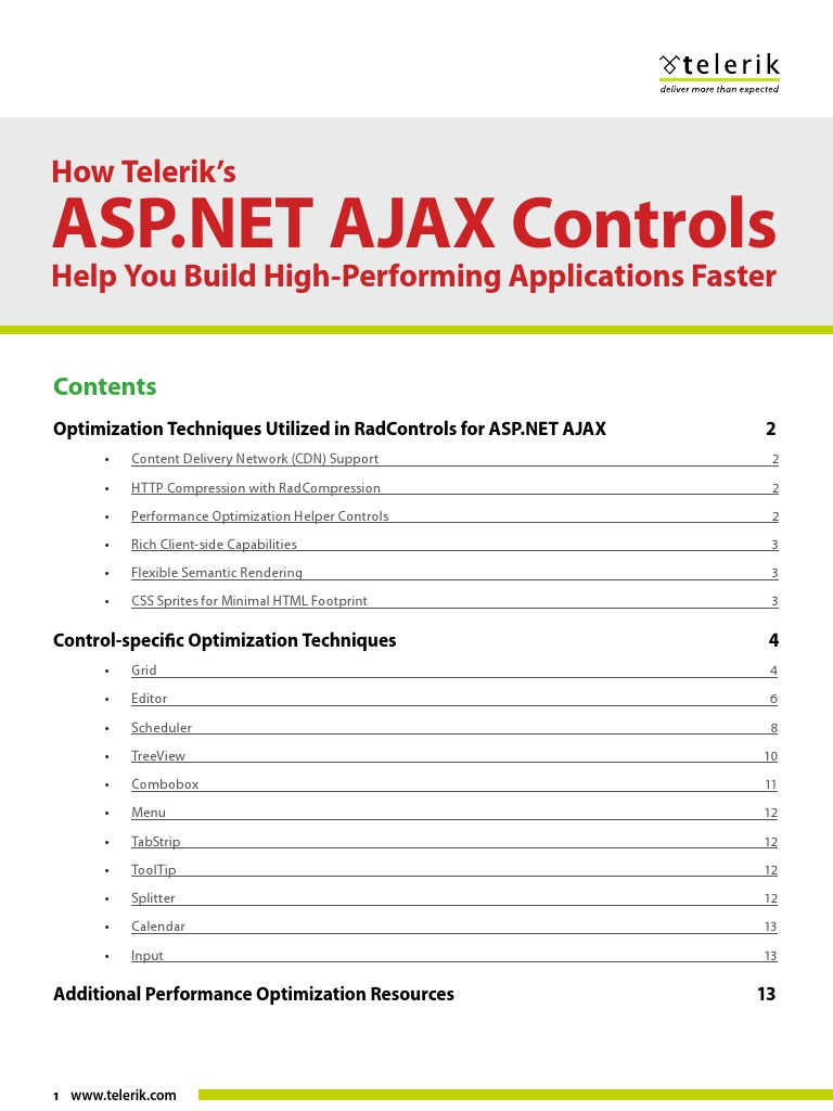 How Teleriks Aspnet Controls Help Build Apps Faster Pdf Dynamic Web Page Ajax Programming