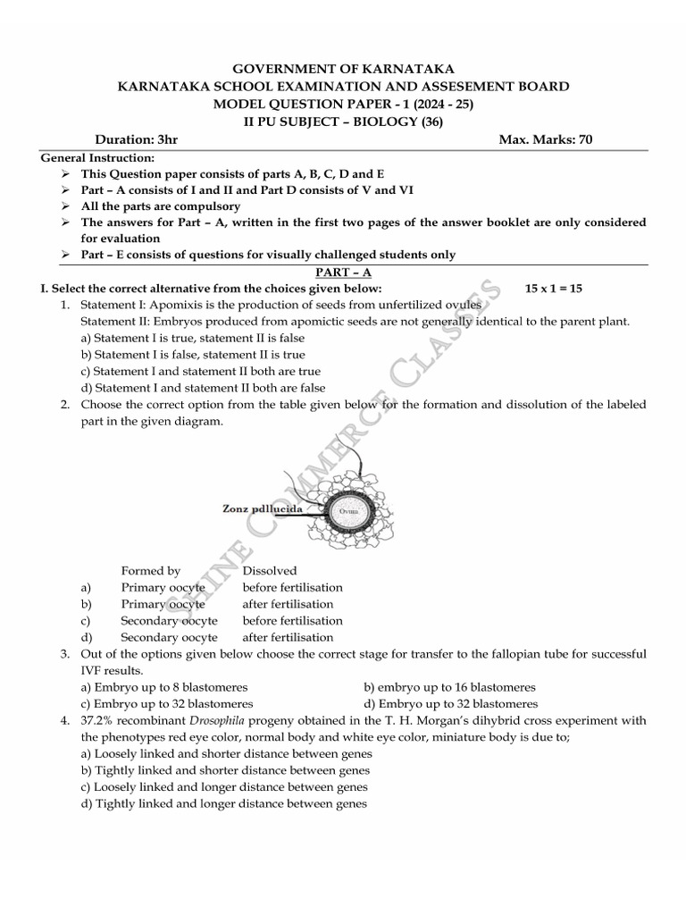 36 Biology MQP 1 | PDF