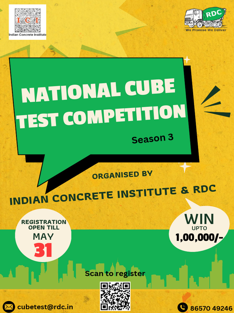 National Cube Test Competition 2025 | PDF | Concrete | Engineering