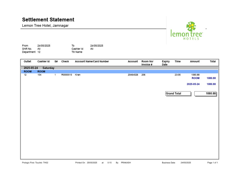 24 May Ird Settlement Statement | PDF