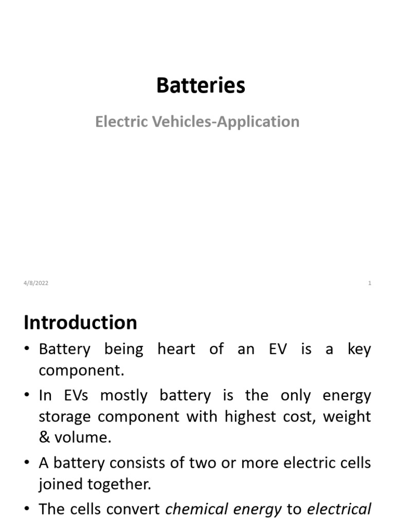 Batteries-For EV Application (1) Ewrtyui | PDF | Rechargeable Battery ...