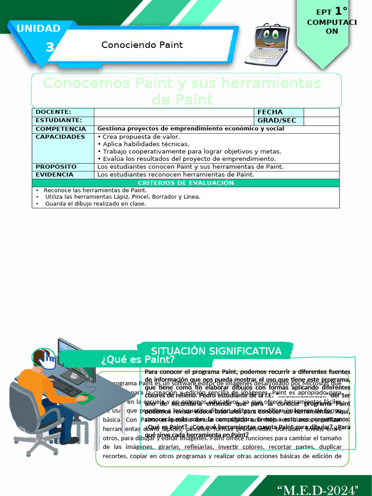Ficha de Actividad Ept 1°-Semana 1 | PDF | Software | Informática