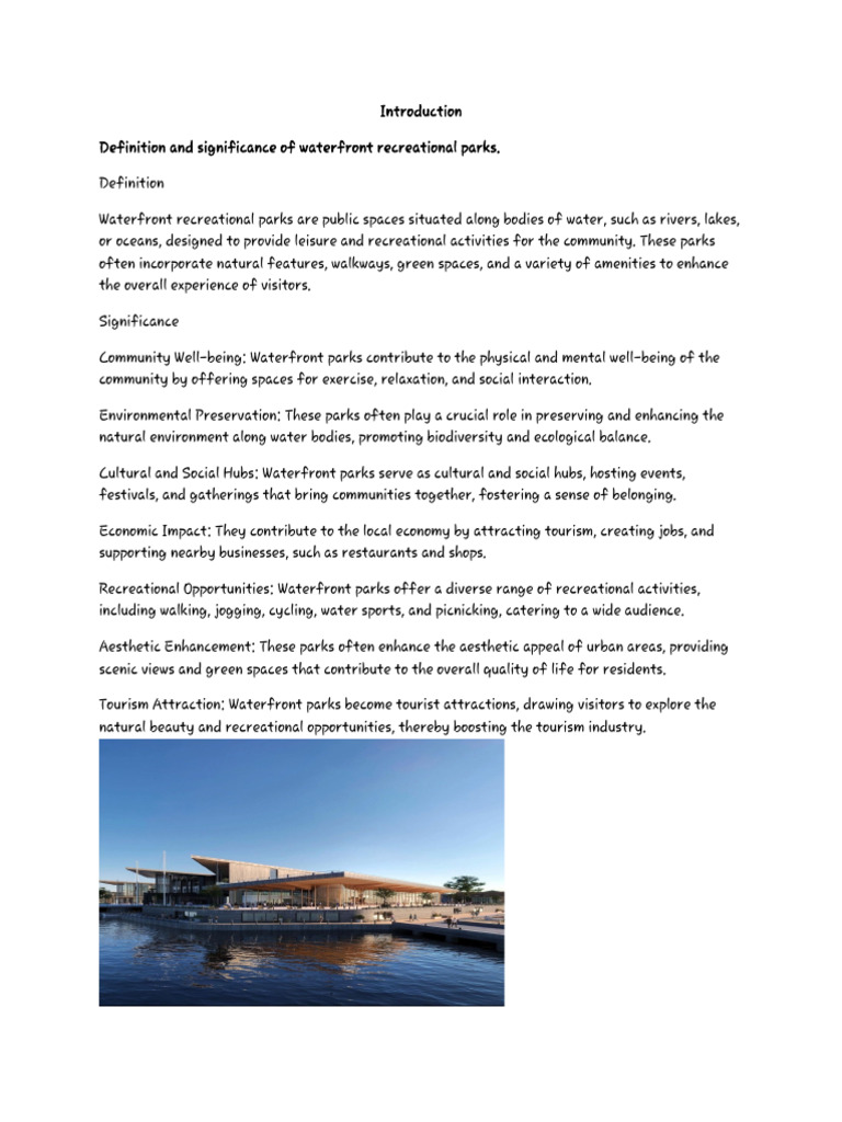 Waterfront Parks: Community & Design Insights | PDF | Green ...