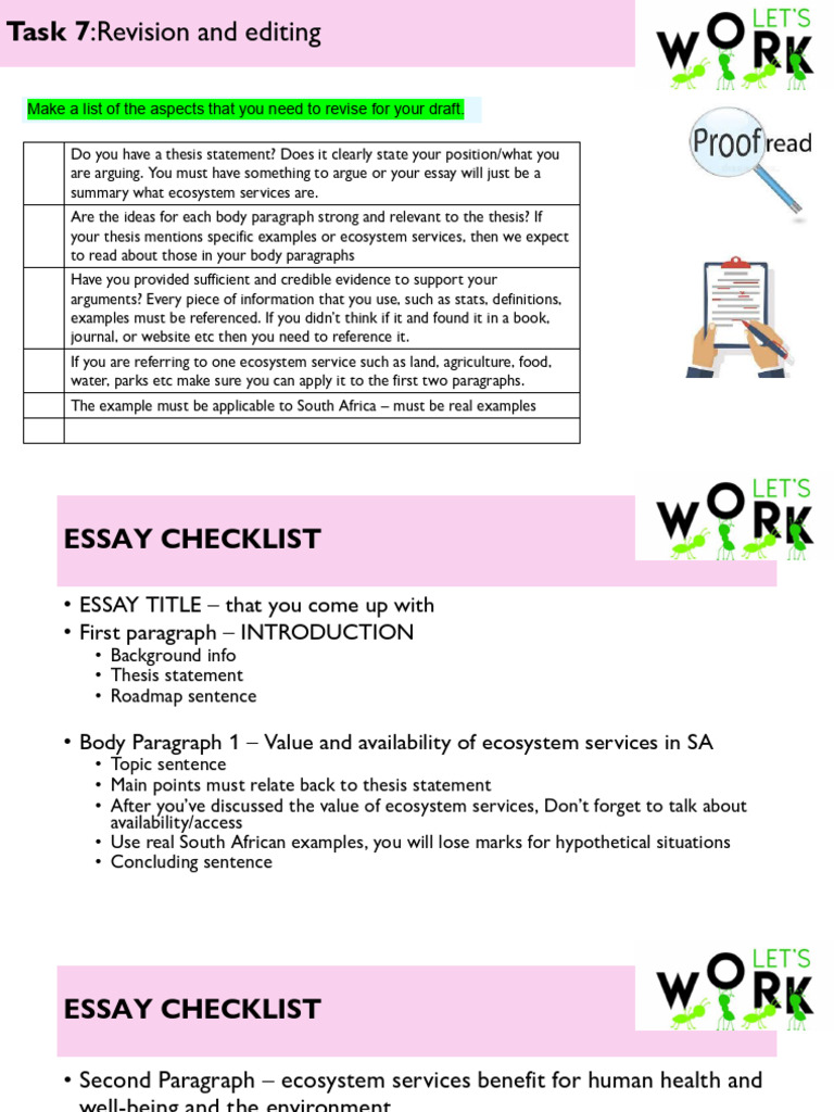 Essay Checklist | PDF