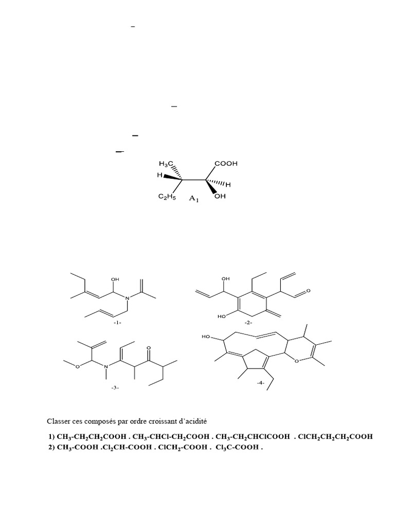 Examen de Chimie Organique S2 ENS Constantine | PDF | Isomère | Chimie