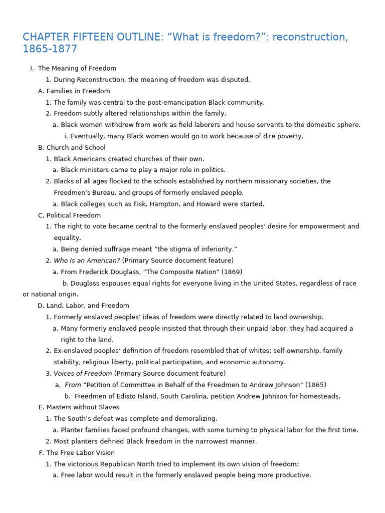 GML7 - BR Chapter 15 Outline | PDF | Reconstruction Era | Fifteenth ...