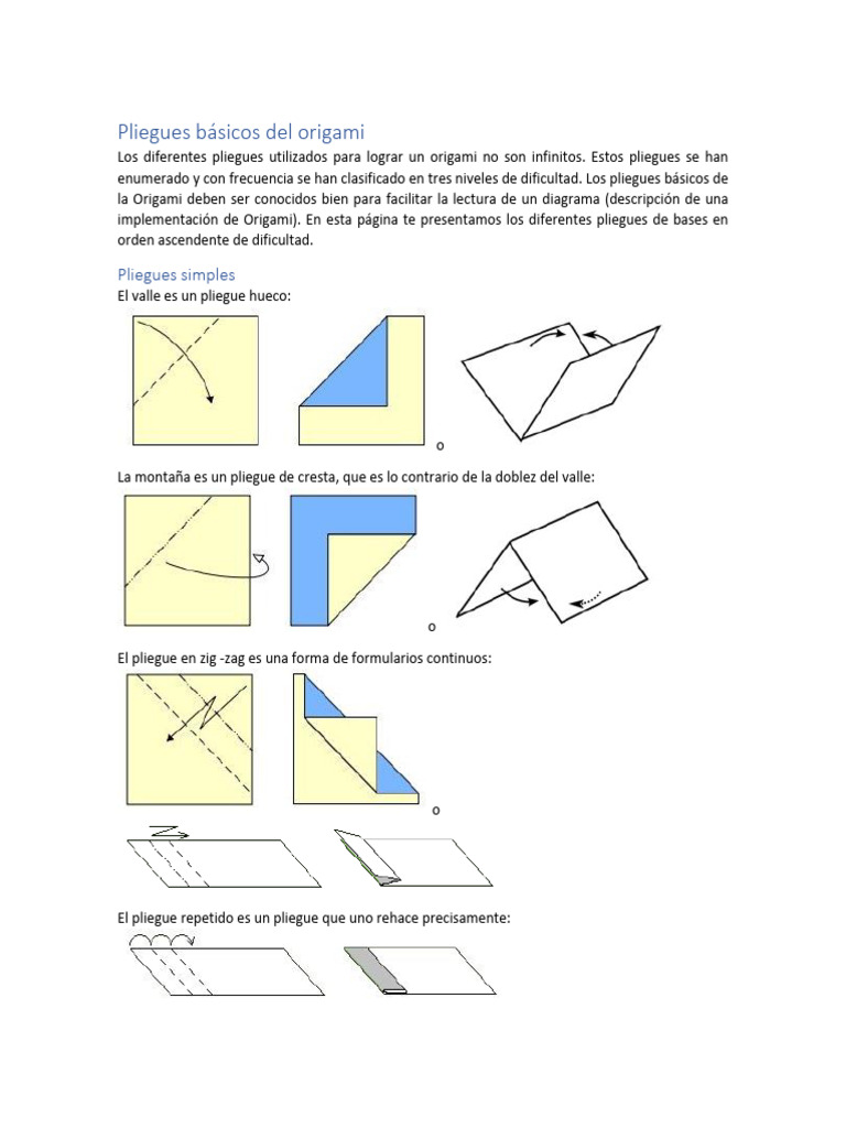 Pliegue Invertido en Origami | PDF
