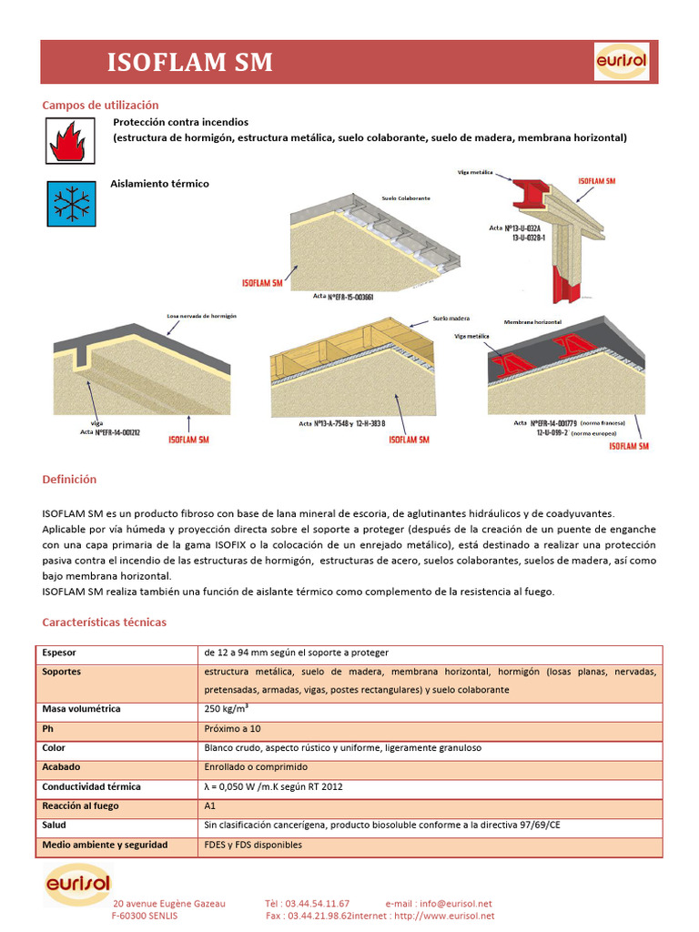 Isoflam SM 2017 Esp | PDF | Hormigón | Aislamiento térmico