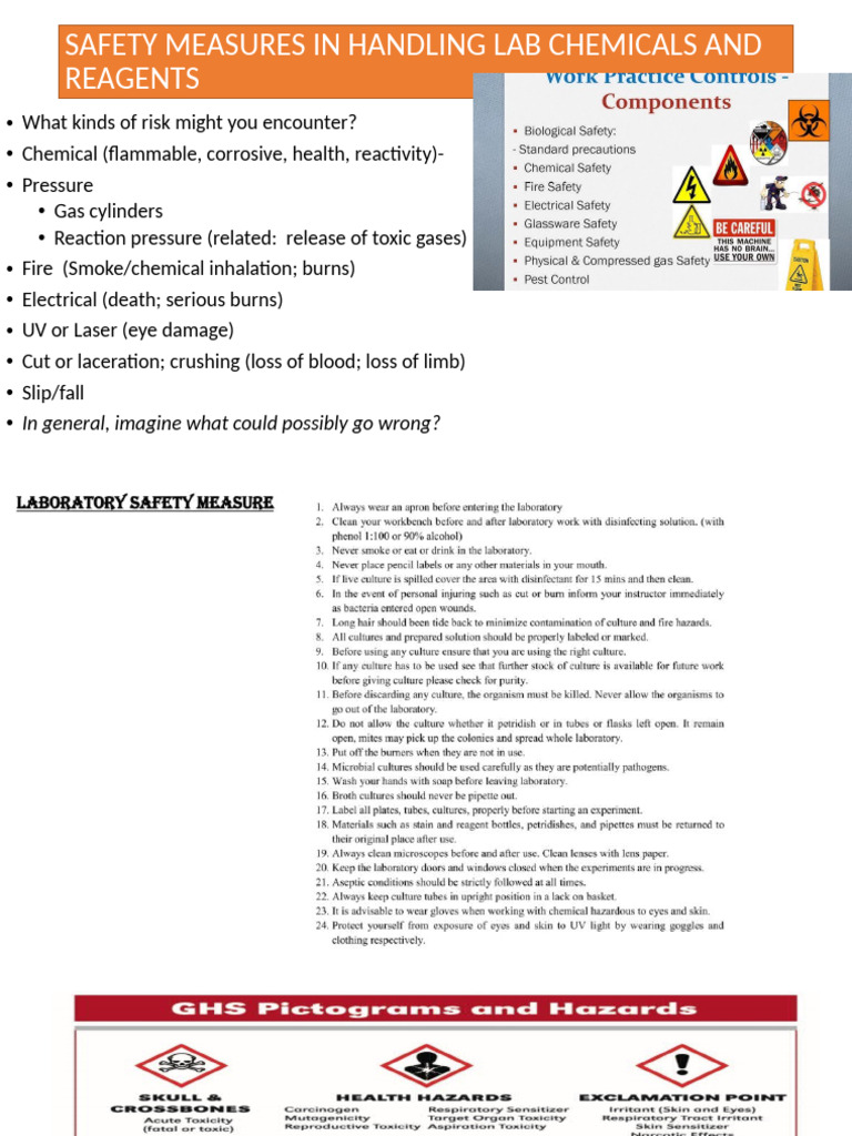 2.safety Measures in Handling Lab Chemicals and Reagents | PDF ...