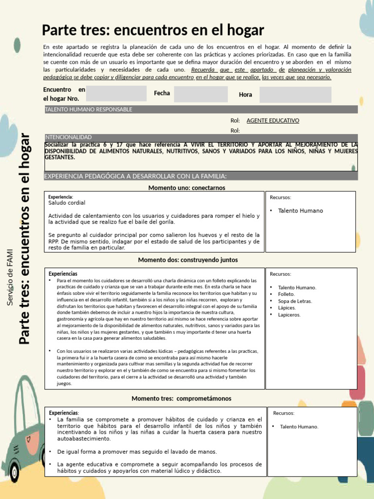ENCUENTRO EN EL HOGAR. PRACTICA 6 y 17 | PDF