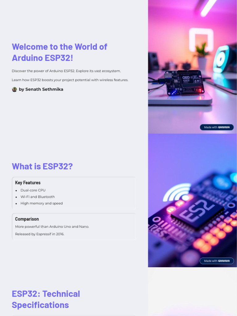 Welcome To The World of Arduino ESP32 | PDF | Arduino | Bluetooth
