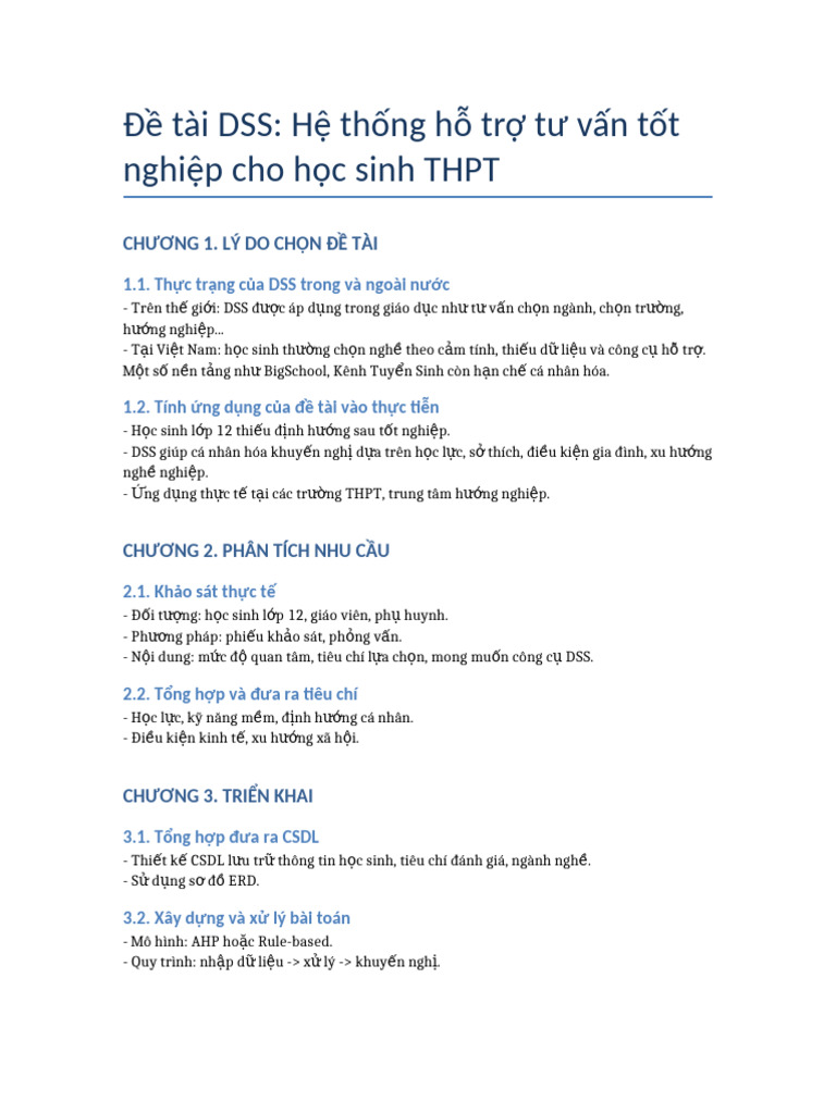DeTai DSS TuVanTotNghiep | PDF