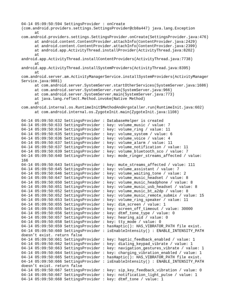 Settingsprovider | PDF | Java (Programming Language) | Software