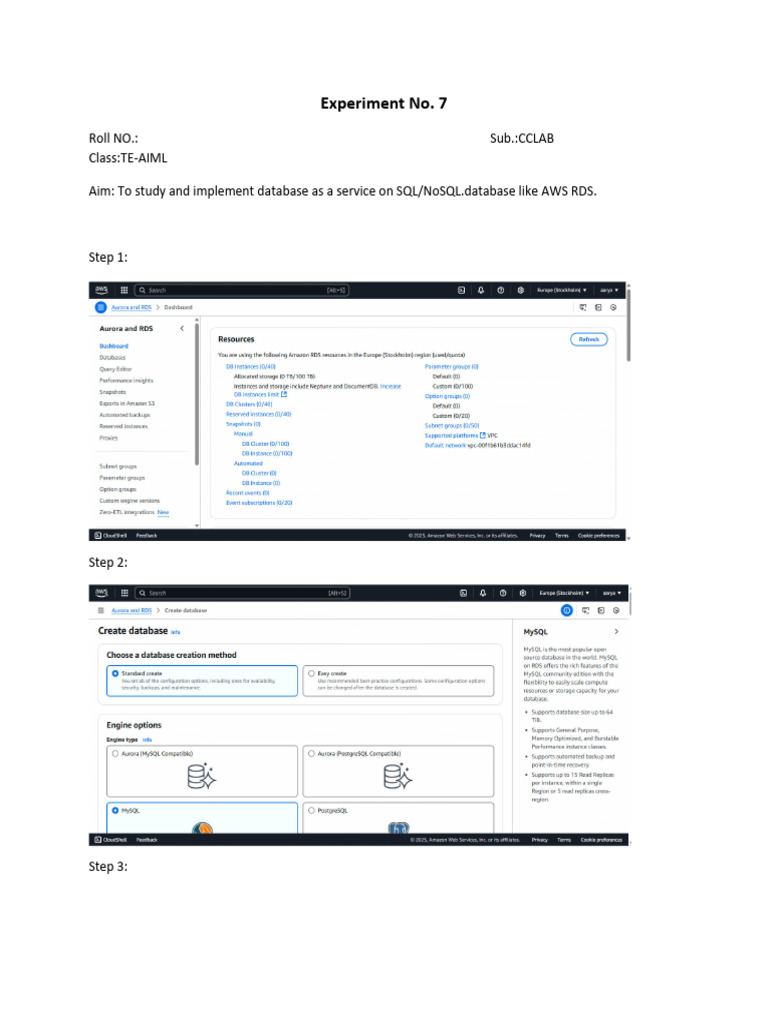 Cloud Computing Experiment | PDF