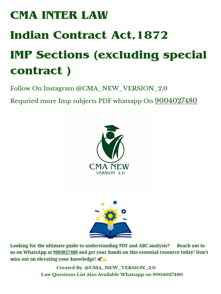 Contract Act Section CMA | PDF | Justice | Crime & Violence