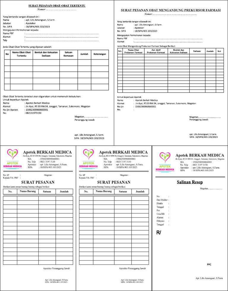 Nota Apotek x4 | PDF