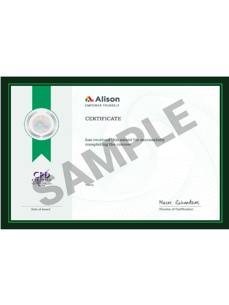 Alison-Certificate-Sample | PDF