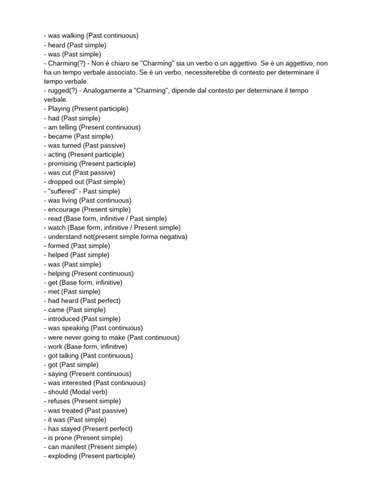 Verb Tenses and Forms Explained | PDF | Verb | Linguistic Typology
