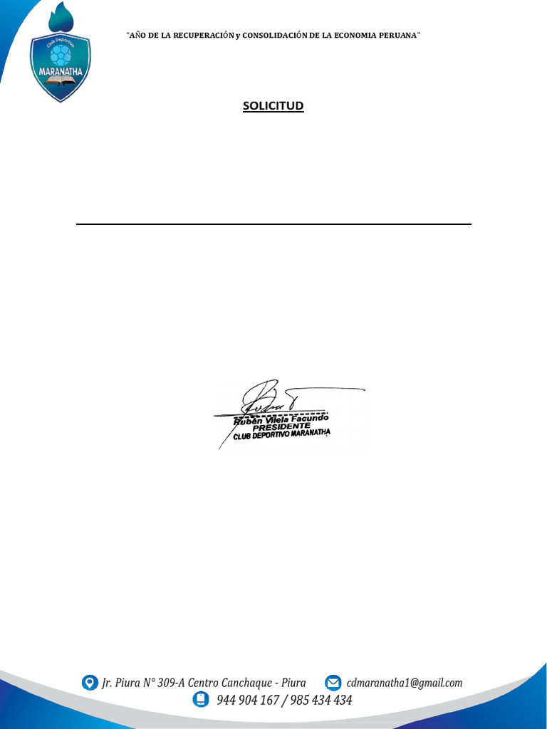 Solicitud Informe | PDF