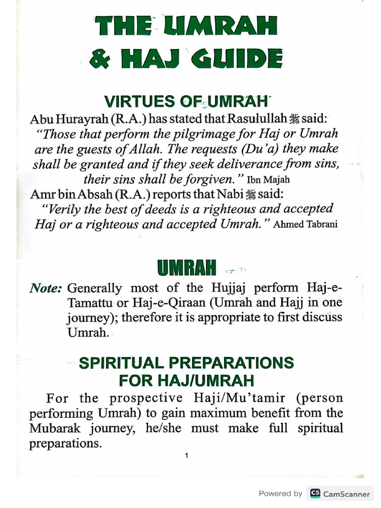 The Umrah & Haj Guide - ML Moosa Olgar | PDF