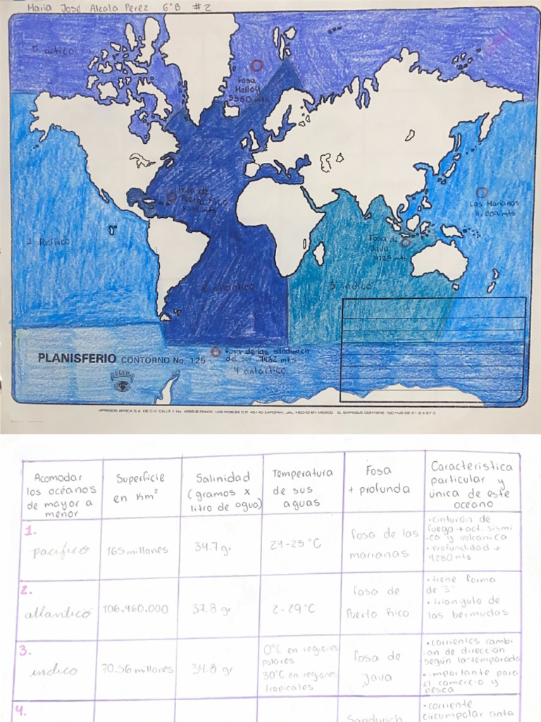 Mapa de Océanos | PDF